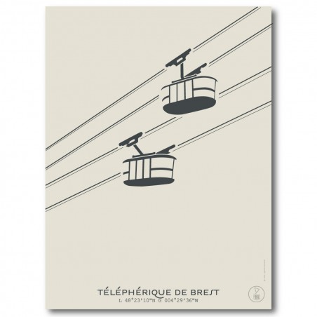 Brest Cable Car Poster