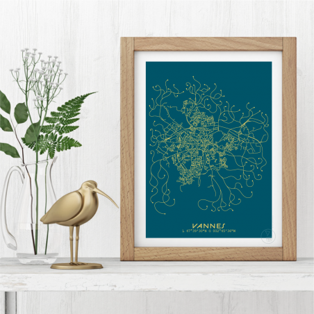 Vannes City Map Poster