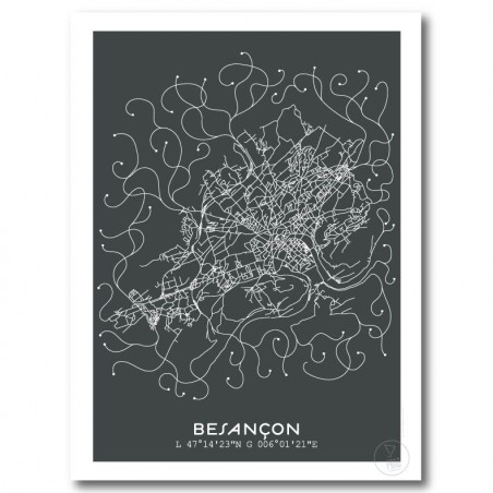 Besançon Map Poster