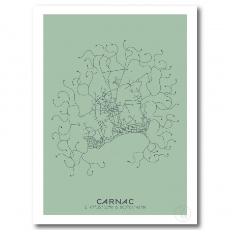 Carnac Map Poster