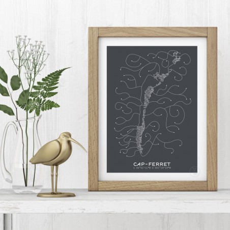 Cap-Ferret Map Poster